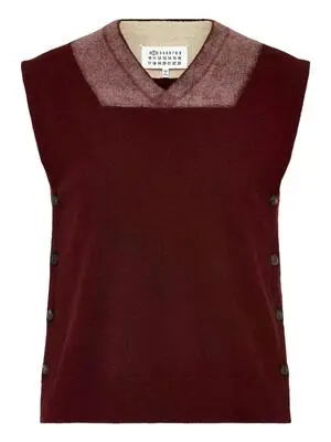 MAISON MARGIELA Memory Of Trompe L'oeil Vest - Red