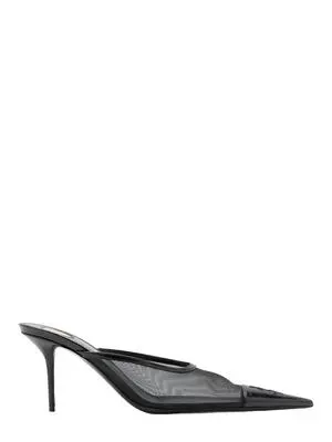 Saint Laurent Resille Kitten Heels - Black