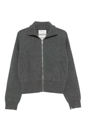Extreme Cashmere Zip-up Knitted Sweater - Grey
