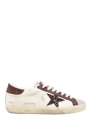 GOLDEN GOOSE Super-star Distressed Leather Sneakers - Neutrals