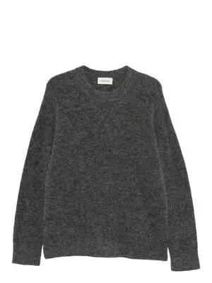 ATOMO FACTORY Crew Neck Knitted Sweater - Grey