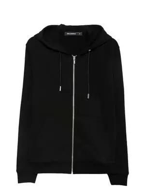 Karl Lagerfeld Zip-up Drawstring Hoodie - Black