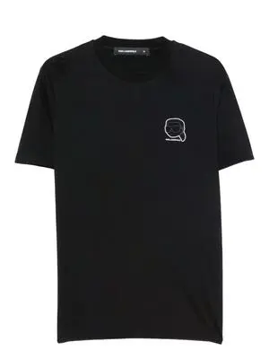 Karl Lagerfeld Logo-patch Cotton T-shirt - Black