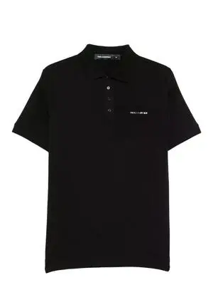 Karl Lagerfeld Logo-plaque Polo Shirt - Black
