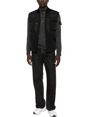 Stone Island Logo Patch Padded Gilet - Black