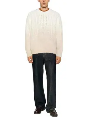 ATOMO FACTORY Cable-knit Ombré Sweater - Neutrals