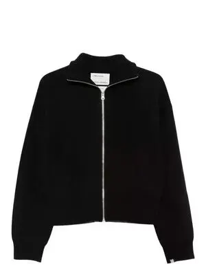 Extreme Cashmere Zip-up Knitted Cardigan - Black