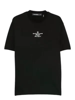 Karl Lagerfeld Crew-neck Cotton T-shirt - Black