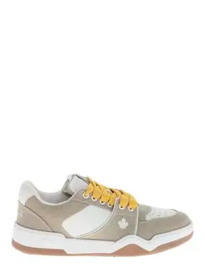 Dsquared2 Spiker Panelled Leather Sneakers - Neutrals