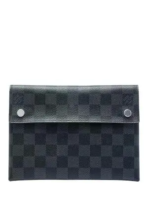 LOUIS VUITTON Damier Graphite Alpha Pochette Mm Clutch Bag - Black