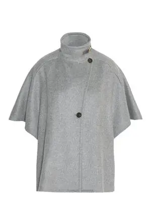 Max Mara Cashmere High-neck Cape Jacket - Grey