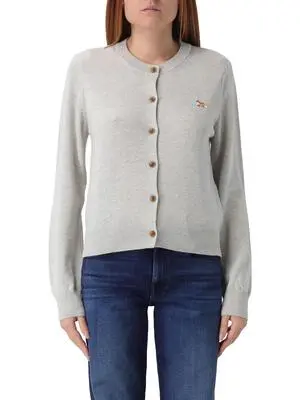 Maison Kitsuné Embroidered Fox Cardigan - Grey