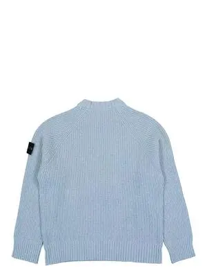 Stone Island Ribbed-knit Bouclé Sweater - Blue