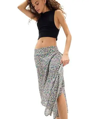 SPELL Mimi Rose Asymmetrical Skirt - Violet Fields