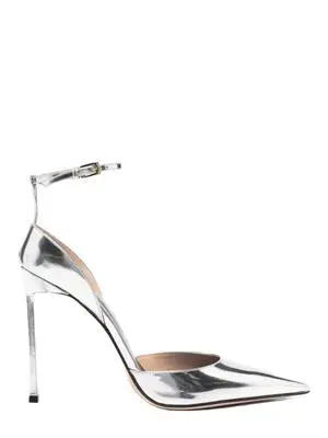 TOM FORD Point-toe Ankle-strap Stiletto Heeled Pumps - Silver