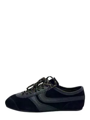 Dries Van Noten Suede Low-top Lace-up Sneakers - Black