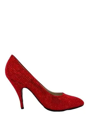 FERRAGAMO Crystal-embellished Stiletto Pumps - Red