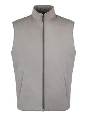 TOD'S Padded High Neck Vest - Grey