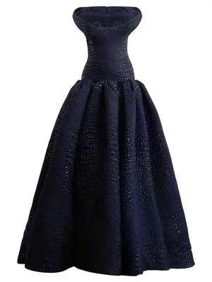 GEMY MAALOUF Off-shoulder Sweetheart Gown - Blue