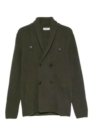 FERRANTE Double-breasted Cardigan - Green