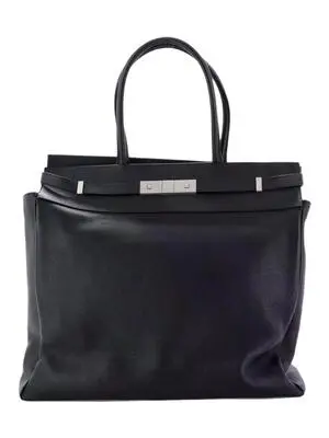 Saint Laurent Manhattan Leather North South Tote Bag - Black