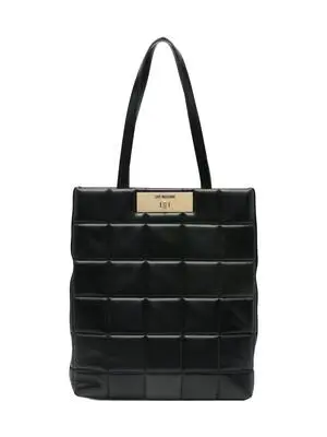 Moschino Quilted Shoulder Bag - Black