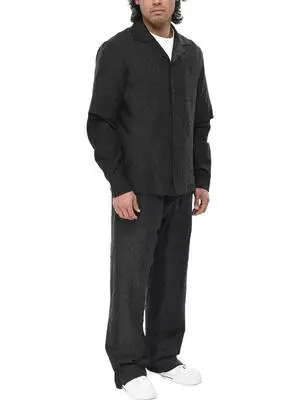 Off-White Jacquard-logo Double-layer Shirt - Black