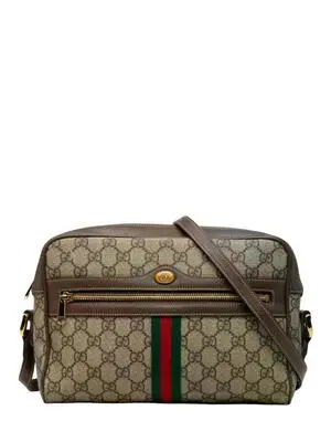 Gucci Gg Supreme Ophidia Crossbody Bag - Neutrals