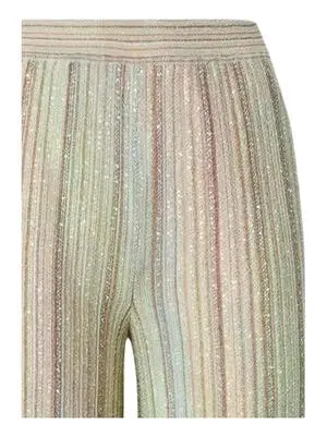 Missoni Ribbed Palazzo Trousers With Sequins - Neutrals