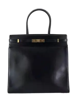 Saint Laurent Manhattan Leather North South Tote Bag - Black