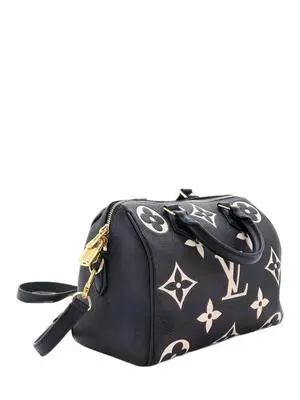 LOUIS VUITTON Speedy Bandouliere 25 Monogram Empreinte Giant Handbag - Black