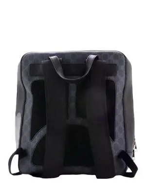 Gucci Gg Coated Canvas Applique Medium Backpack - Black