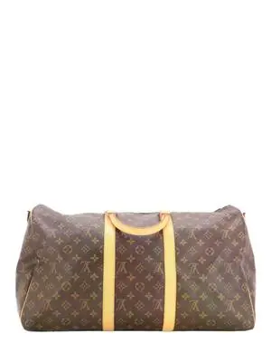 LOUIS VUITTON Keepall Bandouliere Monogram Canvas 50 Travel Bag - Brown