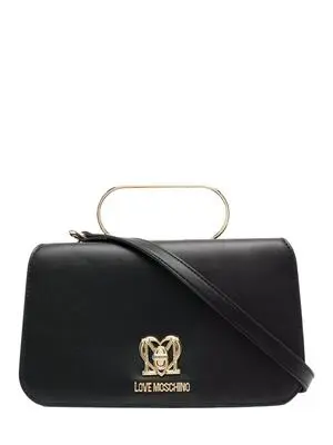 Moschino Logo Plaque Clutch Bag - Black
