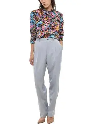 Stella McCartney Wide Leg Trousers With Double Pleats - Grey