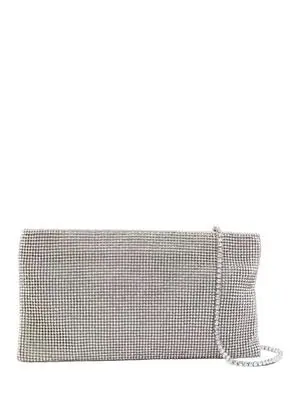 Benedetta Bruzziches La Petite Crystal Embellished Clutch - Silver