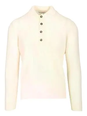 AL DUCA D’AOSTA 1902 Ribbed-knit Polo Shirt - White