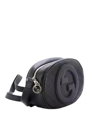 Gucci Blondie Nm Round Camera Bag Quilted Leather Crossbody Bag - Black