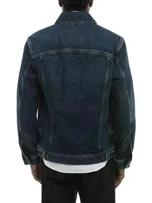 DIESEL® Contrast-stitch Denim Jacket - Blue