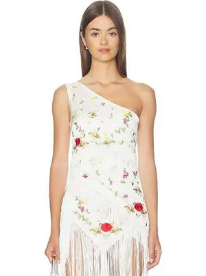 NIIHAI Lara Fringe Top - White