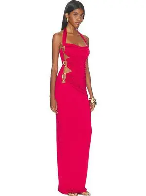 NOOKIE Petra Ring Maxi Dress - Red