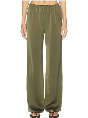 LOVERS AND FRIENDS Alette Satin Pants - Olive