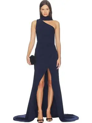ELLIATT Leonara One Shoulder Gown - Navy