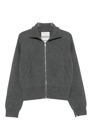 Extreme Cashmere Zip-up Cardigan - Grey