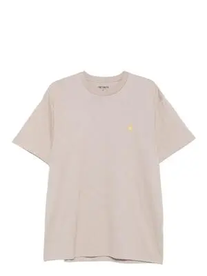 Carhartt Work In Progress Logo Cotton T-shirt - Grey