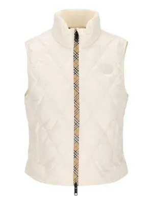 Burberry Quilted Down Vest - White