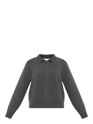 LISA YANG Aleya Cashmere Zip-up Cardigan - Grey