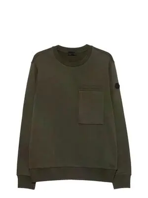 Moncler Logo Patch Crewneck Sweatshirt - Green
