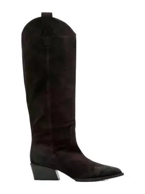 POEVE Pointed Toe Pull-on Boots - Brown
