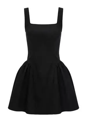 HAMZA Alice Mini Dress With Lace-up Detail - Black